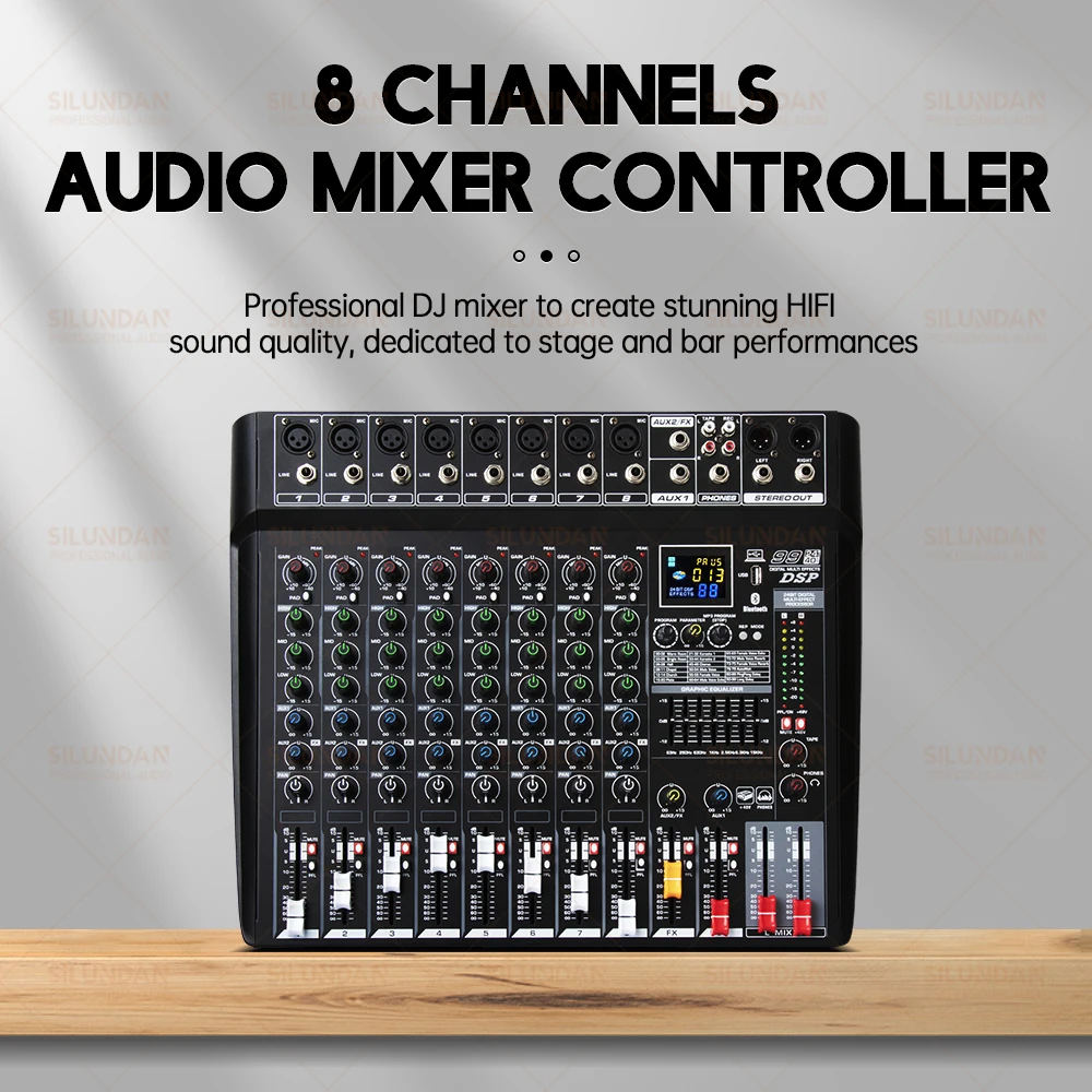 Professional-8-Channel-Audio-Mixer-Console-99-DSP-Bluetooth-USB ...