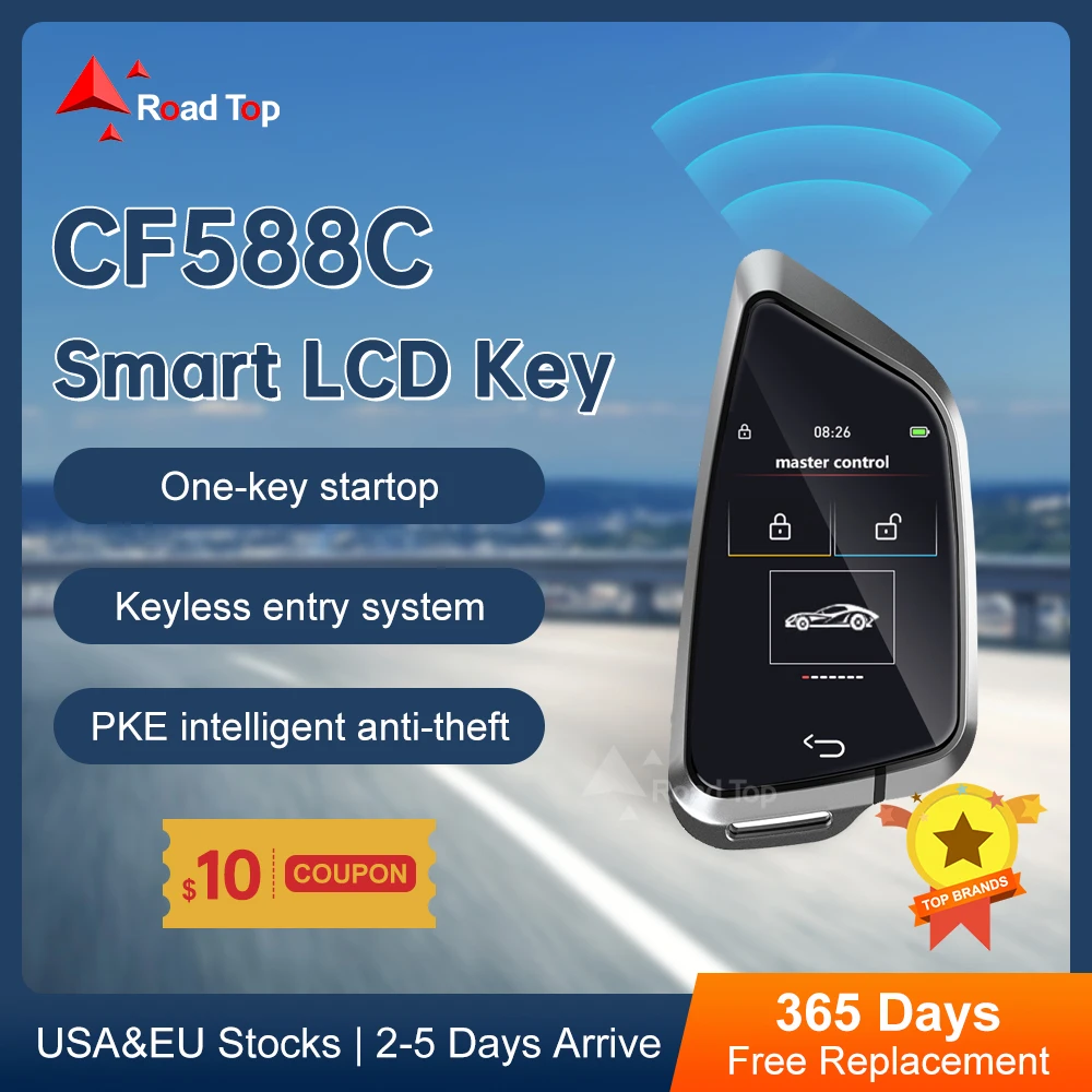 Modificado-Universal-Smart-LCD-remoto-carro-chave-entrada-confort-vel ...