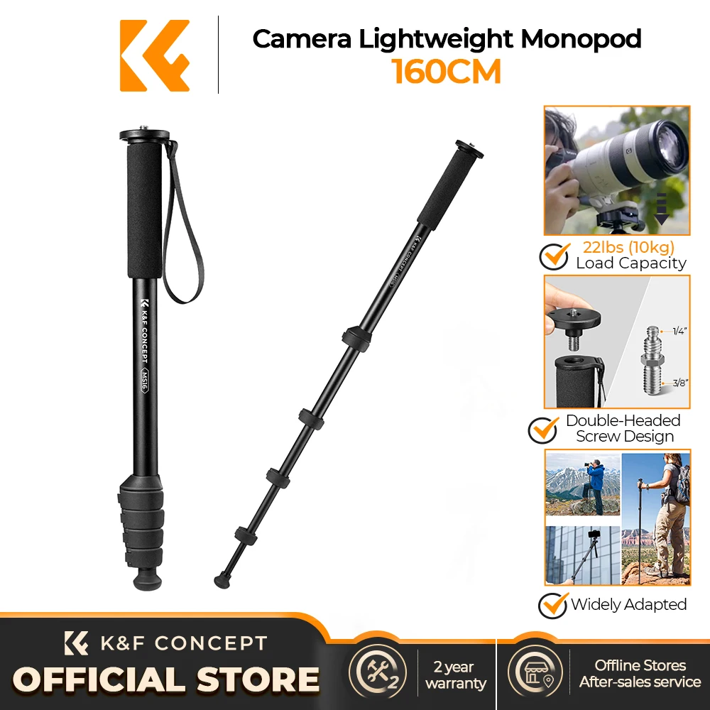 K-F-Concept-63-Camera-Monopod-5-Section-Height-Aluminum-Monopod ...