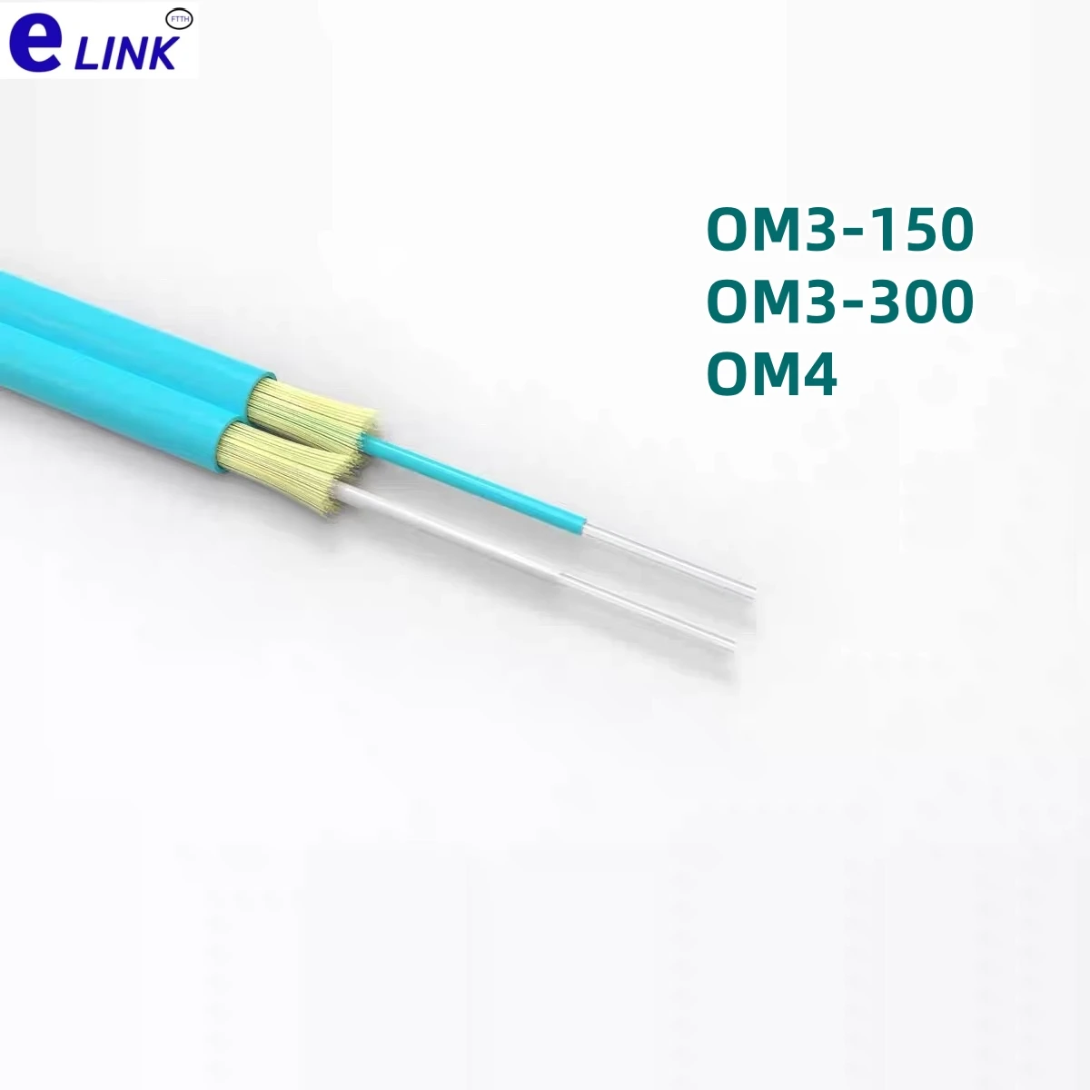fiber-optic-cable-OM3-OM4-duplex-100m-2mm-3mm-aqua-indoor-for-fiber ...