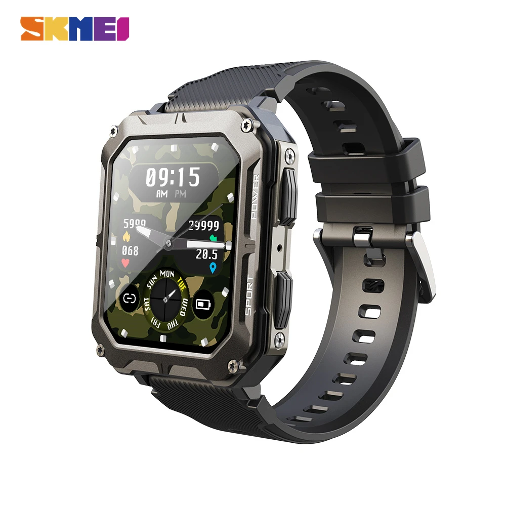 Skmei novo 380mah natação smartwatch 1.83 polegada ip68 à prova dip68 ...
