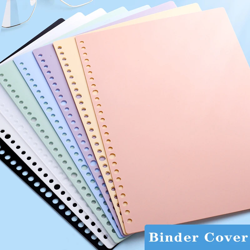 School-Binder-2PCS-Loose-leaf-Paper-Cover-A5-B5-A4-Thickened-Frosted ...