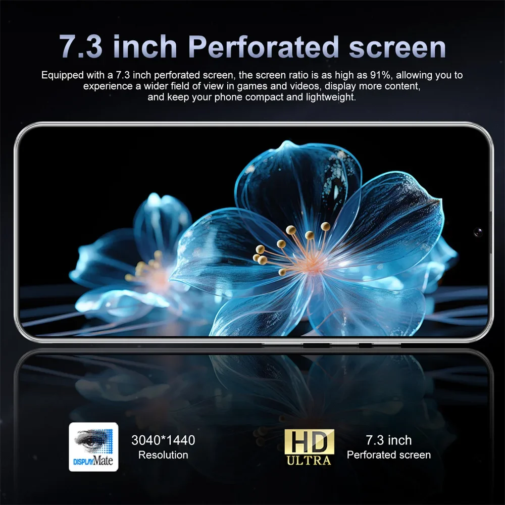 Smartphone original M2025 Ultra 15, écran de 7.3 pouces, 4G, 5G, double SIM, Android 14, version ...