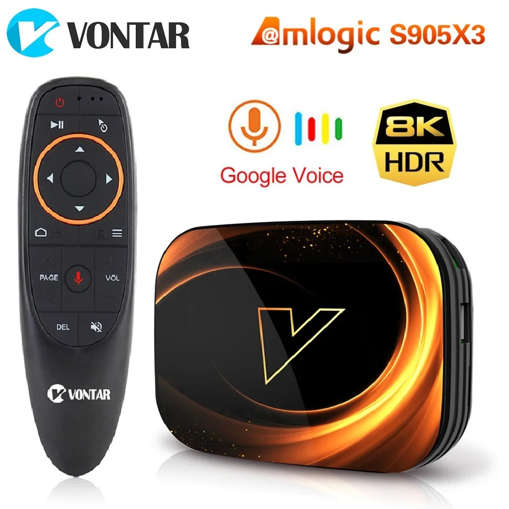 VONTAR X3 8K Amlogic S905X3 4GB RAM 64GB TV Box Android 9.0 Set Top Box ...