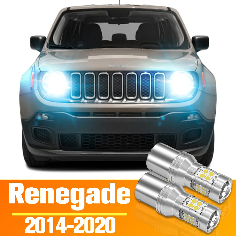 2pcs LED Daytime Running Light Bulb Accessories DRL For Jeep Renegade ...