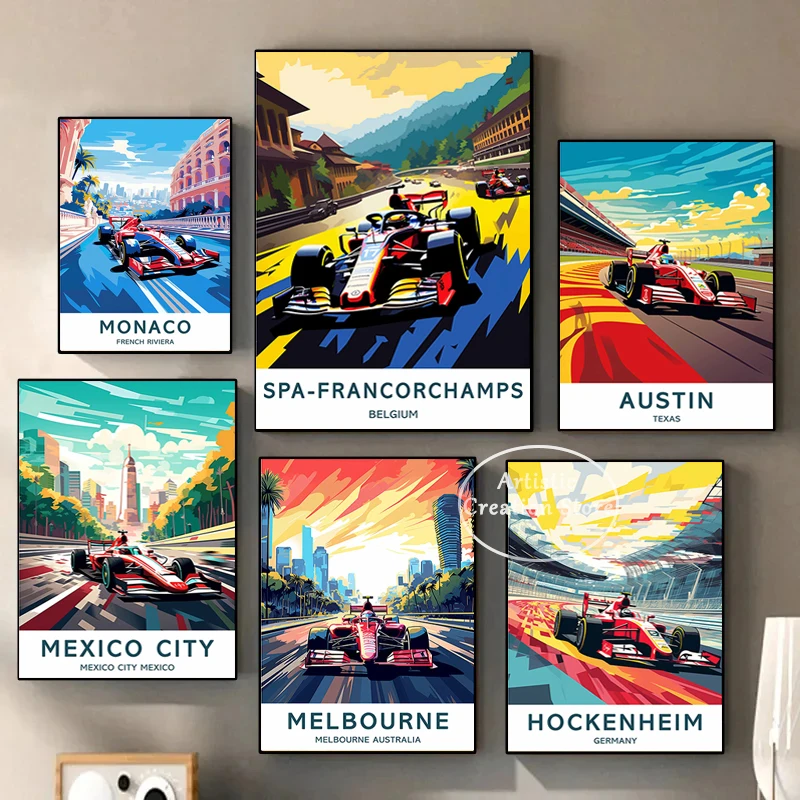 Motorsport Travel Poster Montreal Canada Race Car Art Monza Prints ...