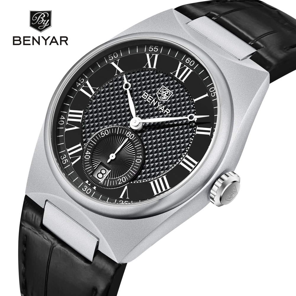 BENYAR-Men-s-Watches-Retro-Dial-Quartz-Watch-For-Men-Luxury-40MM ...