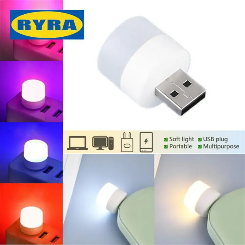 Bedroom-Night-Lamp-5v-1w-Super-Bright-Portable-Festive-Gift-Small-Round ...