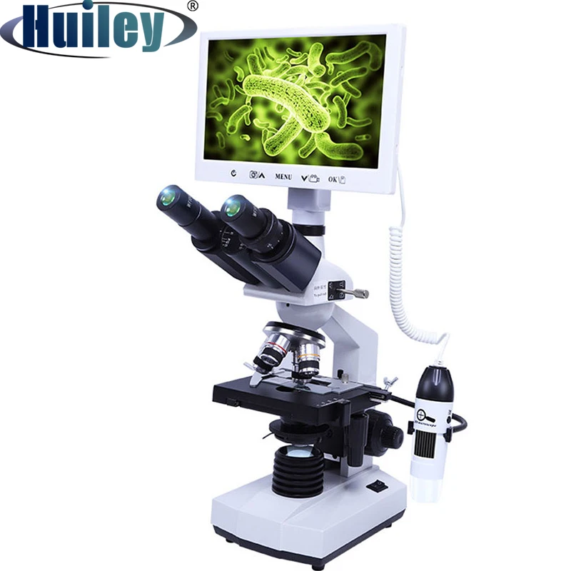 Trinocular-Biological-Microscope-with-7-9-Display-Digital-Microscope ...