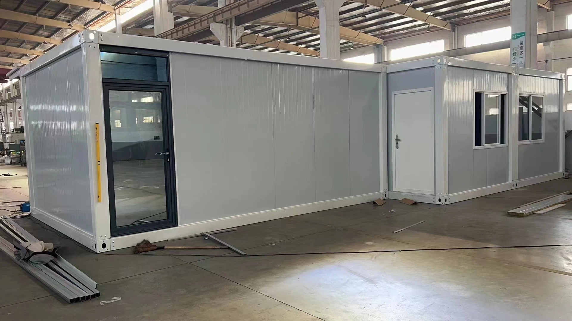 Detachable-Office-mobile-Flat-Pack-Prefab-house-modular-glass-wall-tiny ...