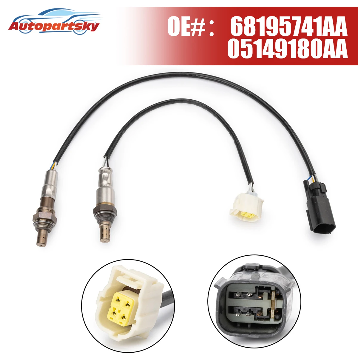 05149180AA 68087364AA Front Rear Air Fuel Ratio Lambda O2 Oxygen Sensor ...