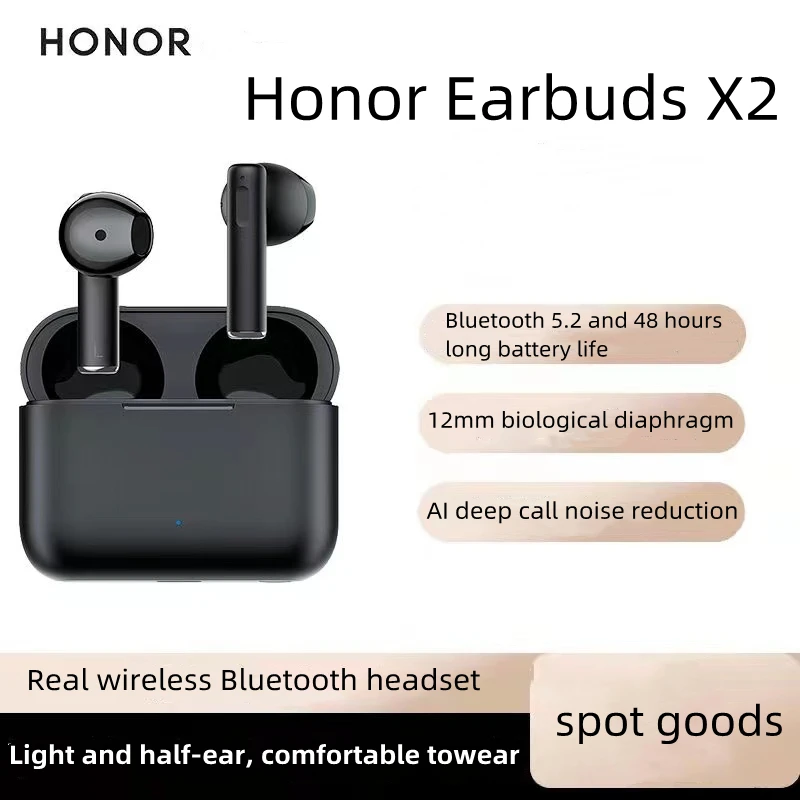 Honor-Earbuds-X2-true-wireless-Bluetooth-headset-sports-call-noise ...