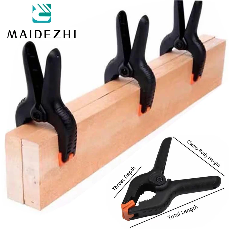 2 10 Pcs Woodworking Spring Clamps 2/3 Inch DIY Tools Plastic Nylon ...