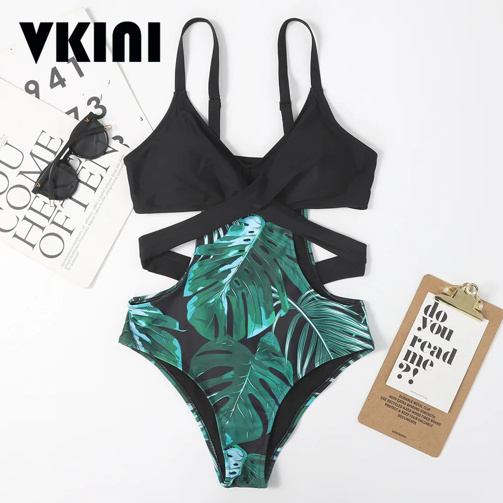 Cut Out Swimsuit One Piece Swimwear Women 2022 Summer Push Up Swim Suit