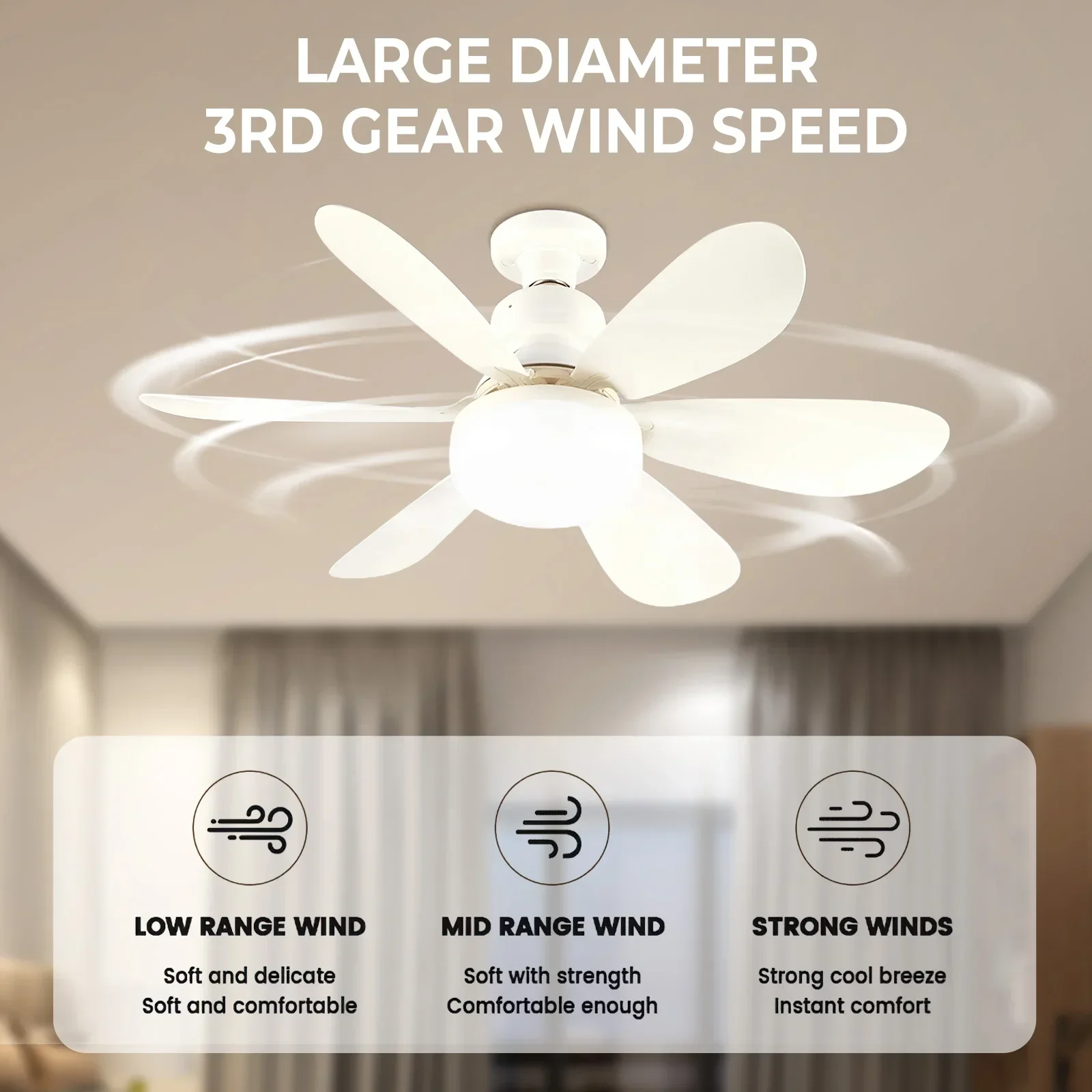 3-Speed-Ceiling-Fan-with-Lighting-Lamp-Converter-Base-with-Remote ...