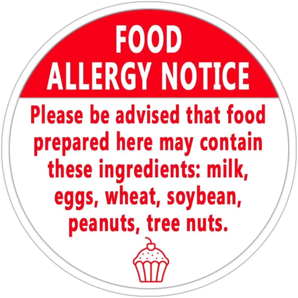 Food Allergy Warning Sign Printable: The Essential Tool Every Food ...