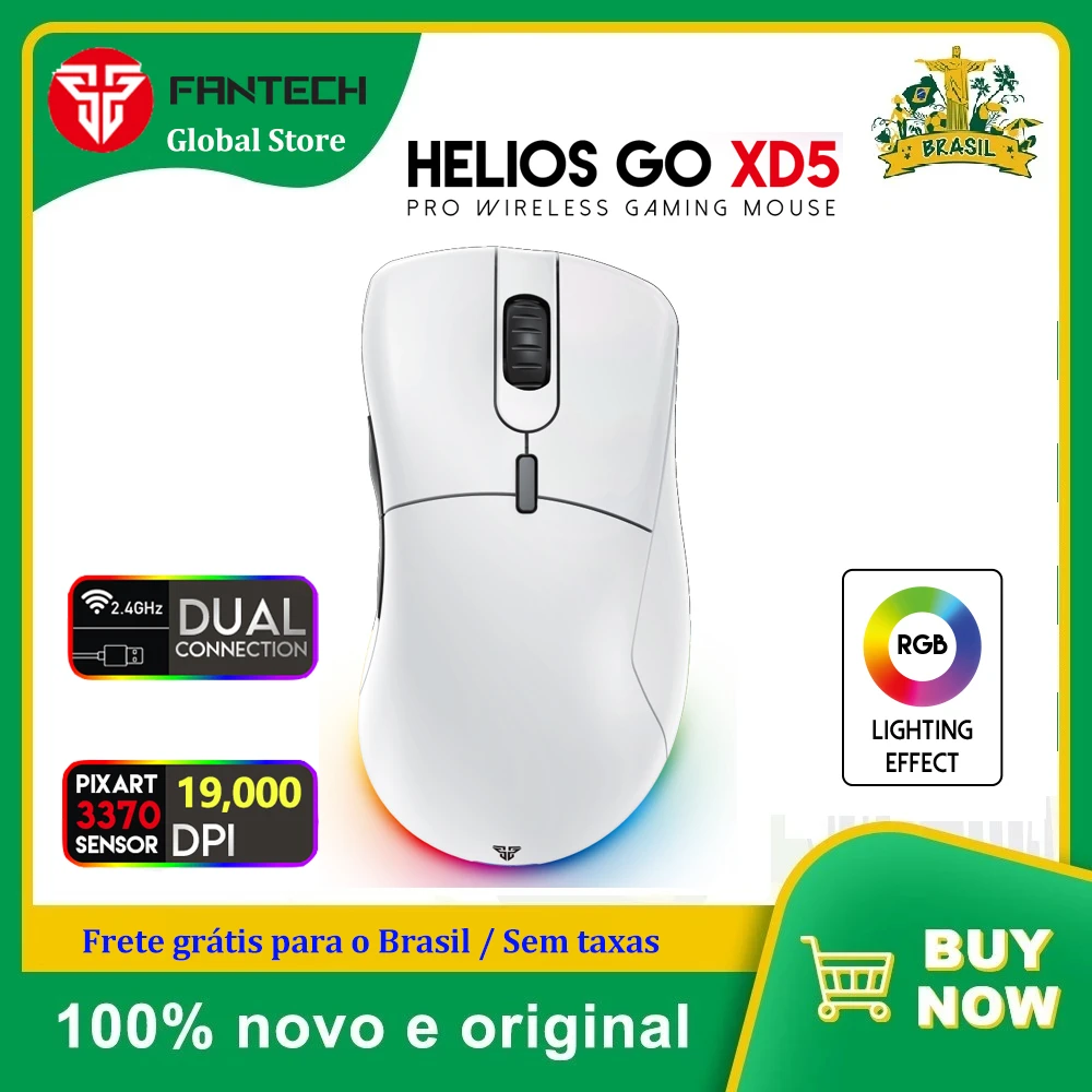 Fantech helios go gaming xd5 mouse 19000dpi rgb mouses periféricos de ...