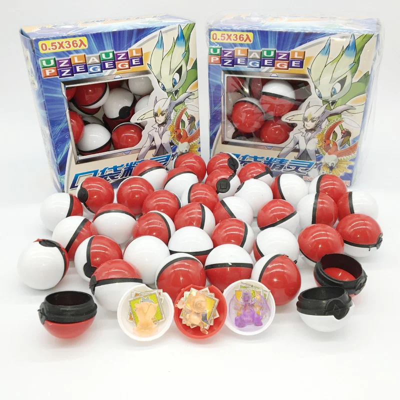 36pcs Pokeball With Figures Original Pokemon Ball Pikachu Toys Anime ...