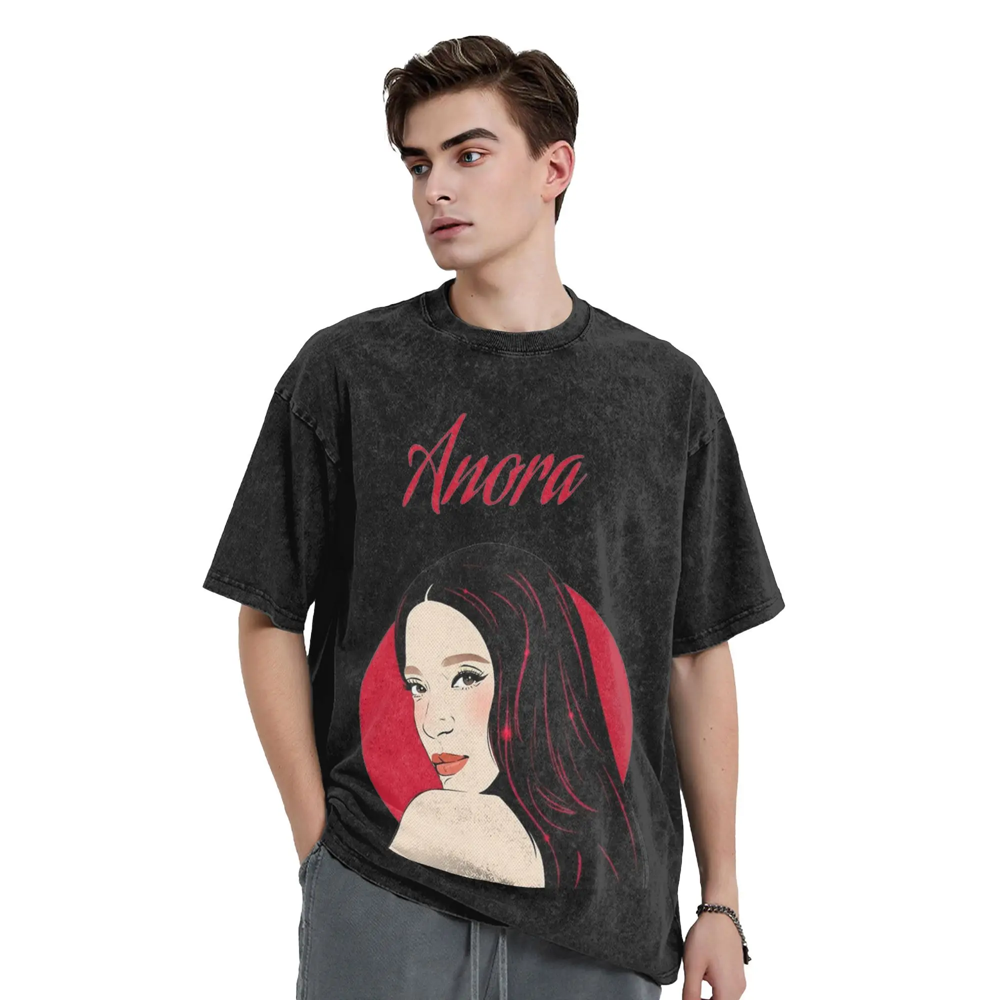 Anora Movie Mikey Madison T Shirts Hip Hop Washed Short Sleeve Harajuku ...