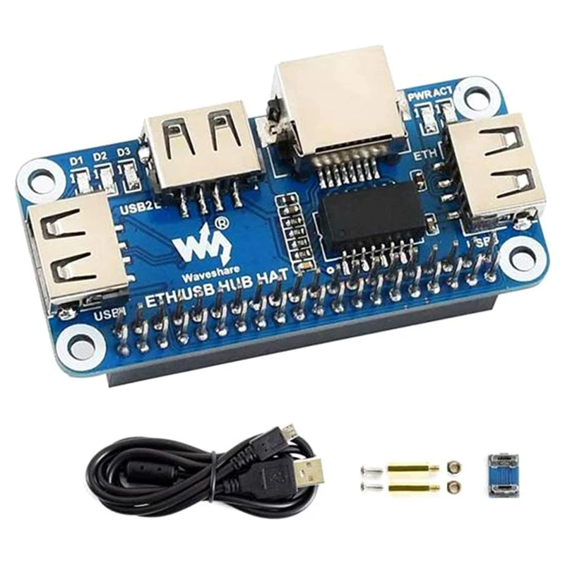 5V-RJ45-Ethernet-USB-HUB-Module-HAT-Expansion-Board-Shield-Starter-Kit-Accessories-For-RPI ...