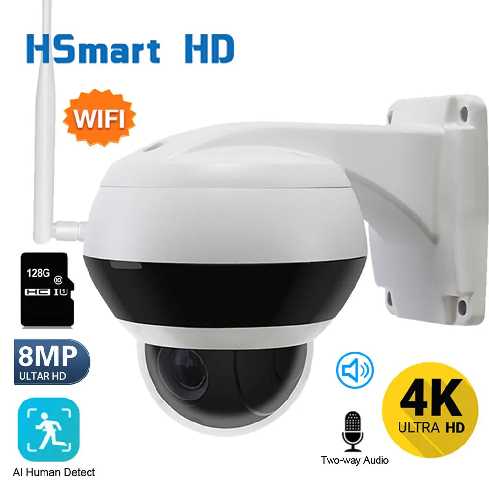 New-4K-8MP-Wifi-Metal-Dome-PTZ-Camera-Outdoor-Humanoid-Tracking-IP ...