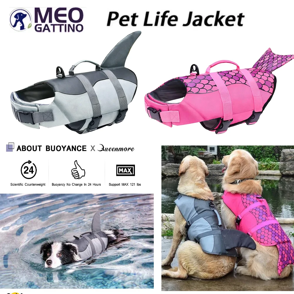 Dog-Life-Jacket-Vest-Clothes-Life-Vest-Mermaid-Collar-Harness-Pet-Dog ...