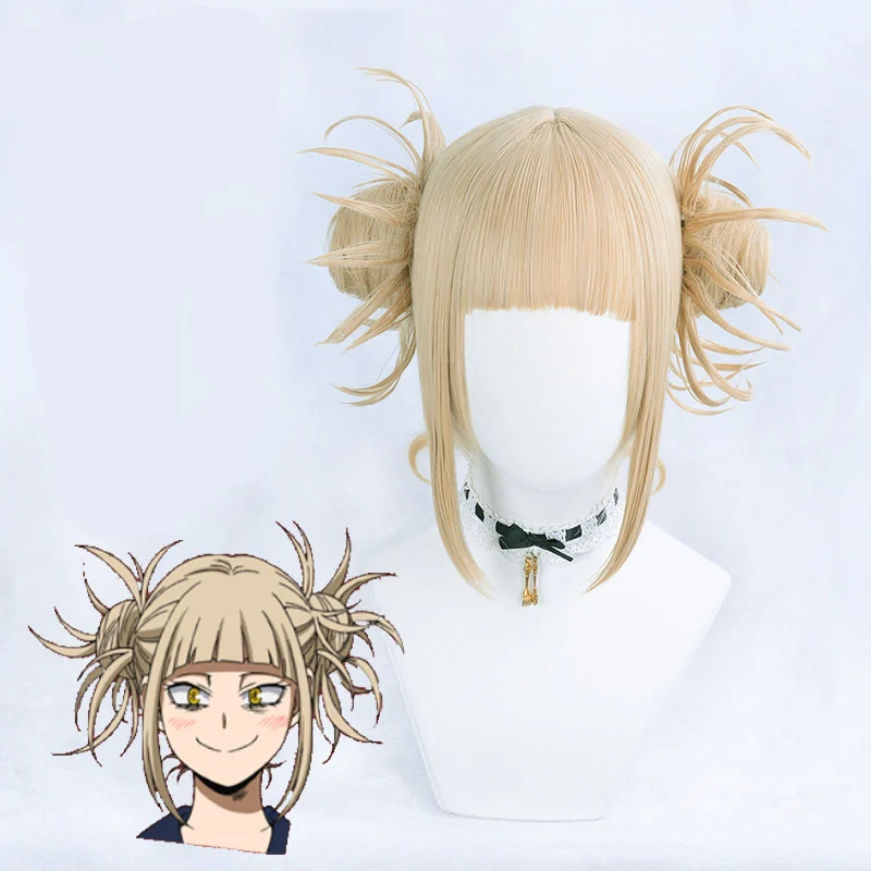 Peluca de Anime My Hero Academia Toga Himiko, disfraz de Cosplay de ...