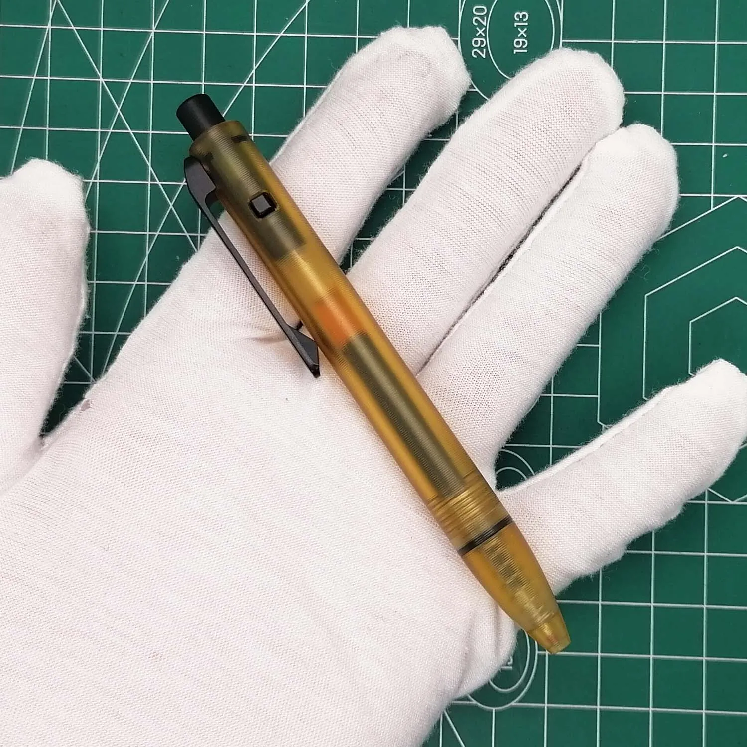 1-Piece-ULTEM-Made-Click-Pen-with-Titanium-Pocket-Clip-EDC-PEI-Gel-Ink ...