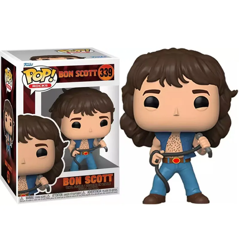 Figuras de acción de vinilo Funko Pop Rocks Bon Scott n.º 339, juguetes ...