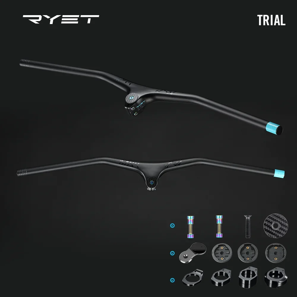 2022-RYET-Integrated-MTB-Handlebar-With-Spacers-Set-T1000-Carbon ...
