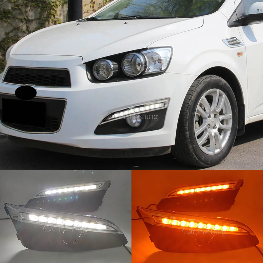 Car LED For Chevrolet Chevy AVEO Sonic 2011 2012 2013 DRL Daytime ...