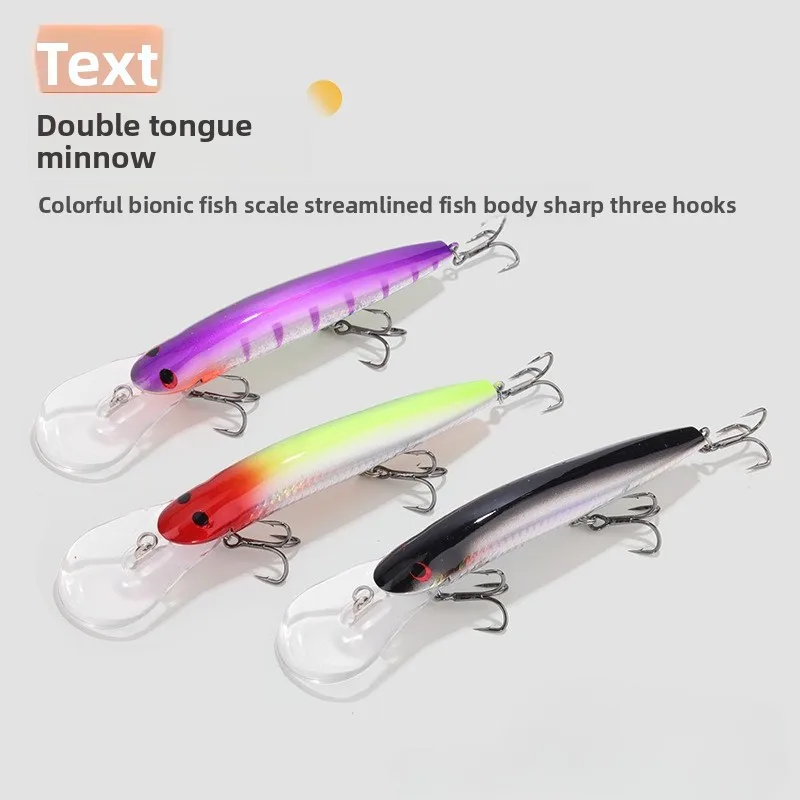 "Minow sinking lure, deep-casting hard bait, long-tongued board lure ...