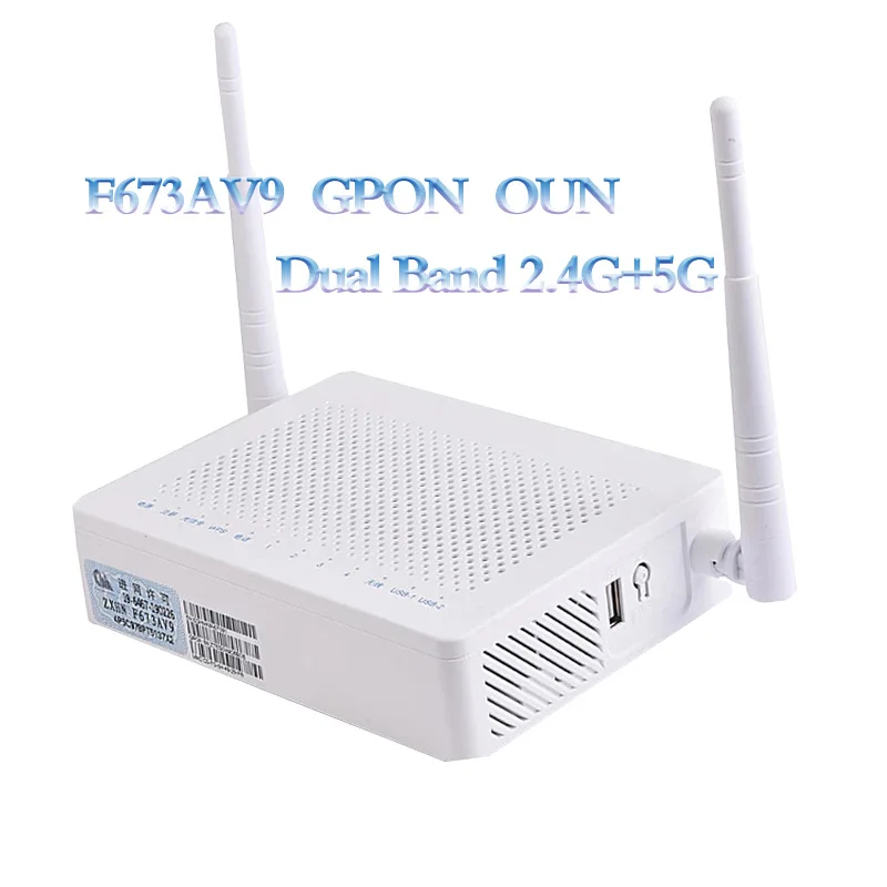 F673AV9 F673AV9a GPON 4GE 2.4G+5G Dual Band WIFI GPON Optic Fiber FTTH ...