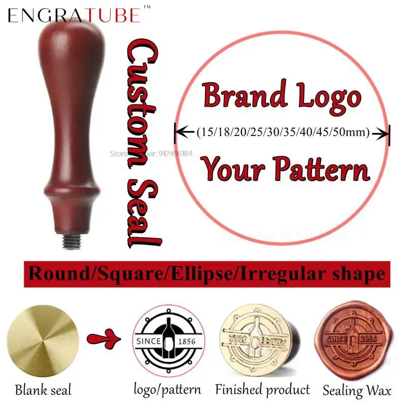 Custom Wax Seal Stamp With Your Own Logo Design Diferent Stamp Head ...