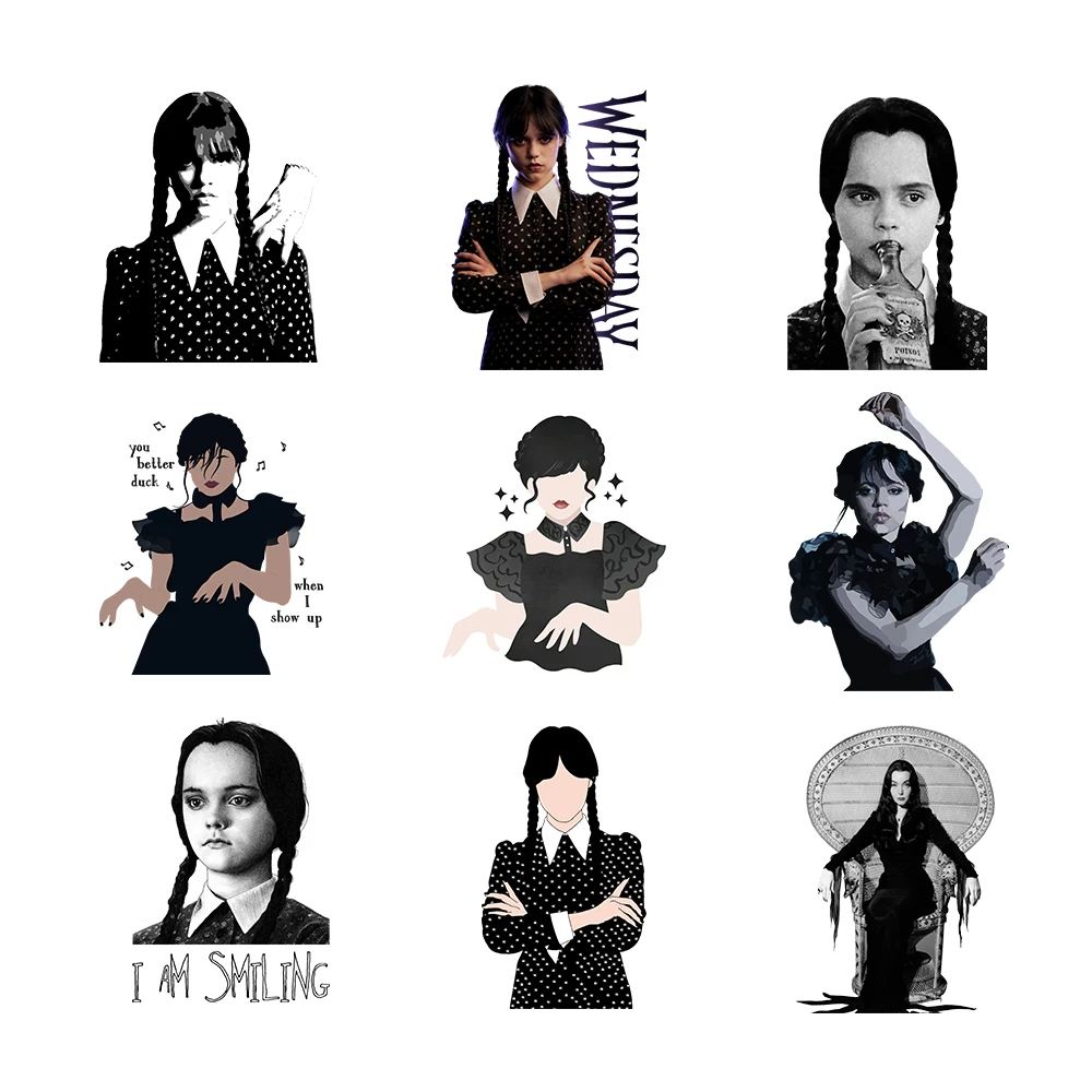 Wednesday-Iron-On-Transfer-For-Clothing-Patches-DIY-Washable-T-Shirts ...