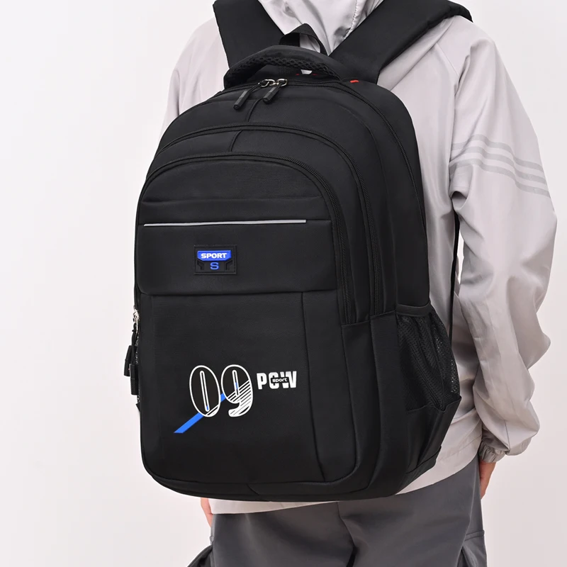 Large-capacity Student School Bag Casual Solid Color Backpack Material ...