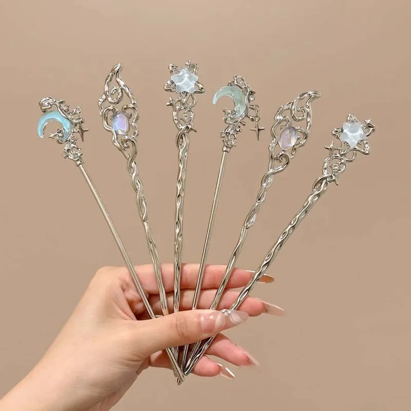 New Chinese Style Moonstone Star Hair Stick for Women 2024 Vintage ...