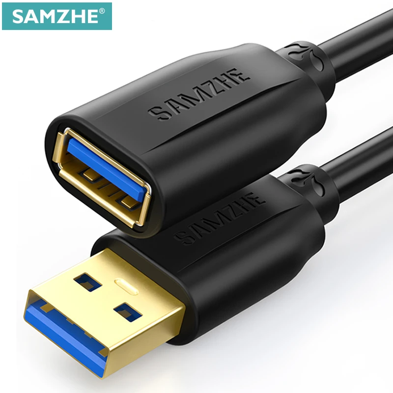 Samzhe Usb 3.0 Extension Cable Male To Female Usb3.0 2.0 Extender Cable ...