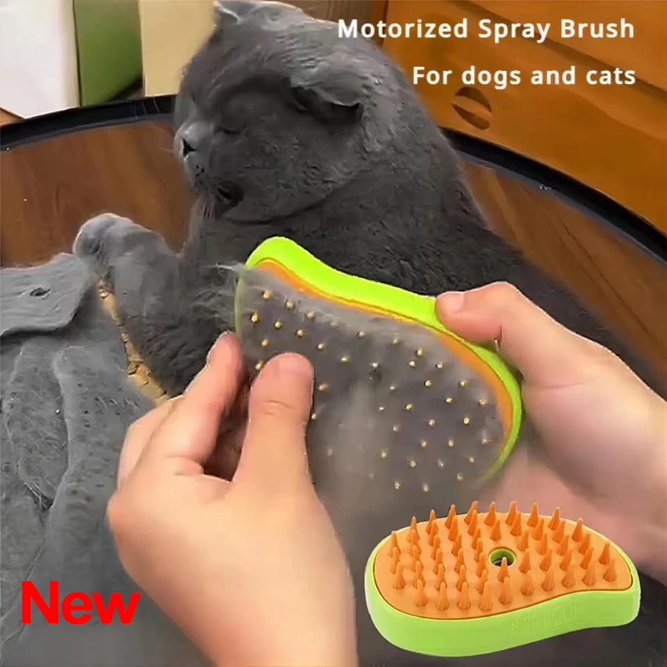 Cat-Steam-Brush-Electric-Water-Sprayer-Pet-Grooming-Kitten-Pet-Comb ...