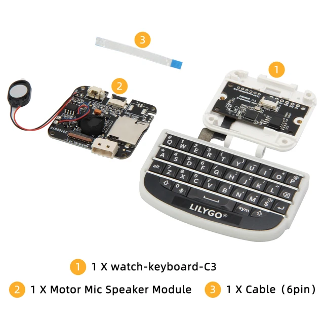 LILYGO® Watch-Keyboard-C3 V1.0 ESP32-C3 T-Watch Expansion Module QWERTY Bluetooth Wireless MINI ...