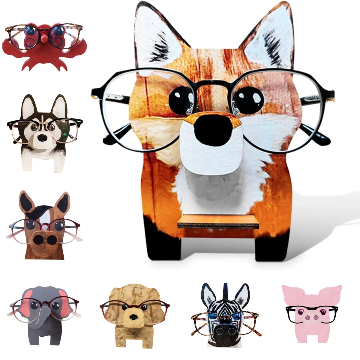 3D Kawaii Animal Glasses Rack Cute Cartoon Carvings Sunglass Display ...