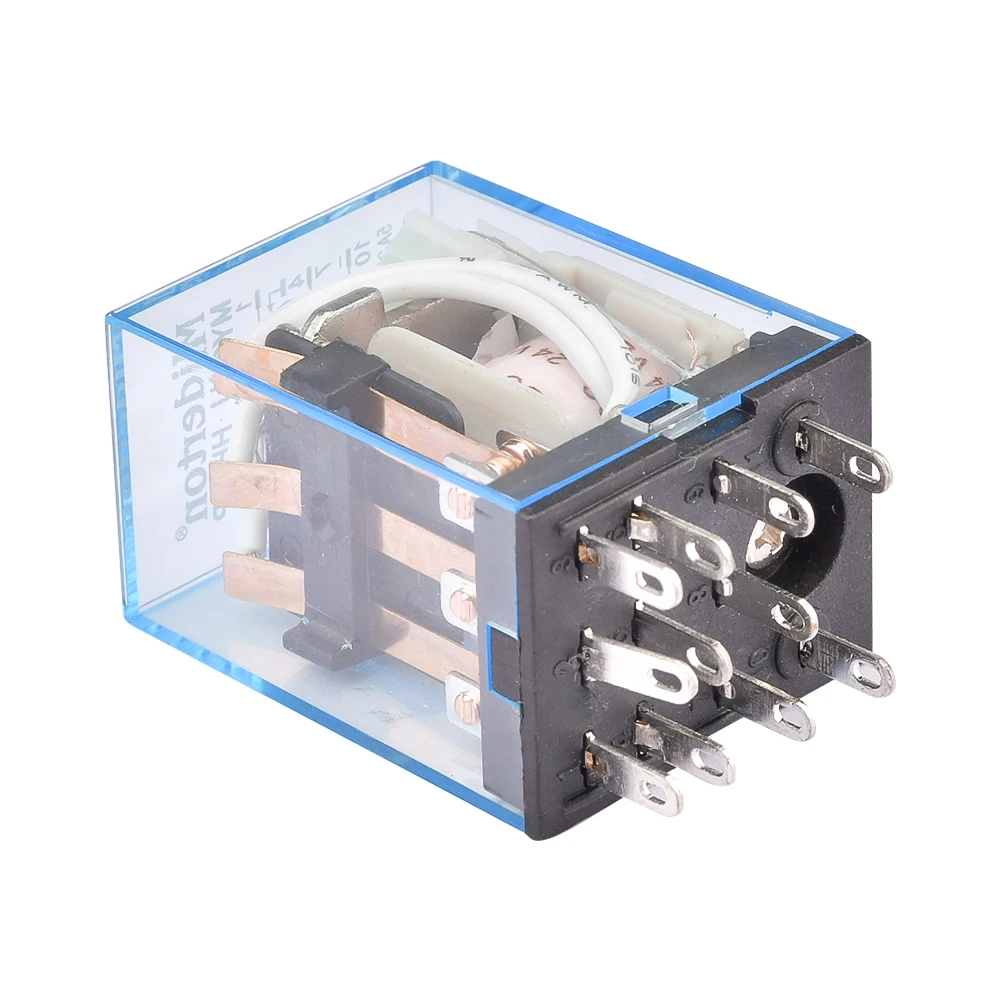 35mm DIN Rail Relay Uxcell HH52P Electromagnetic Power Relay - AC 24V ...