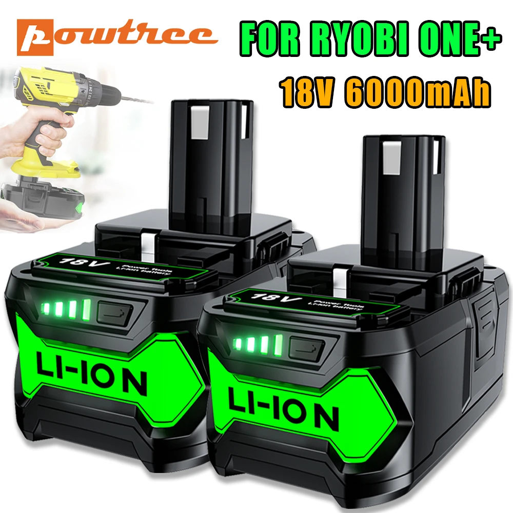 Powtree 6000mAh HIGH PERFORMANCE Replacement Battery 18V Lithium For ...