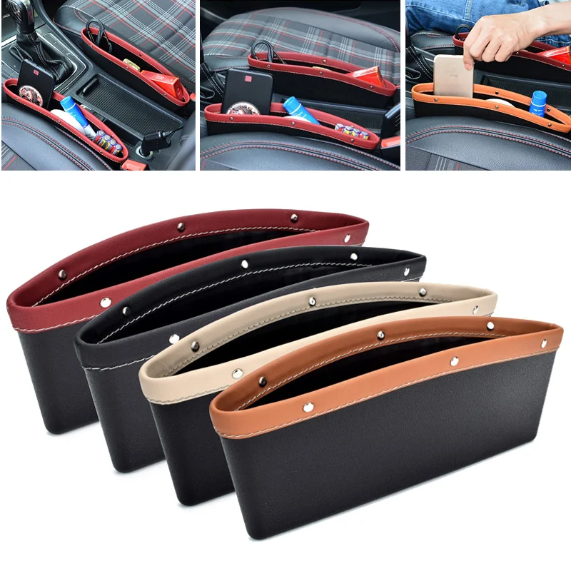 Car Seat Slit Gap Storage Pocket Pu Leather Pocket Auto Interior Goods ...