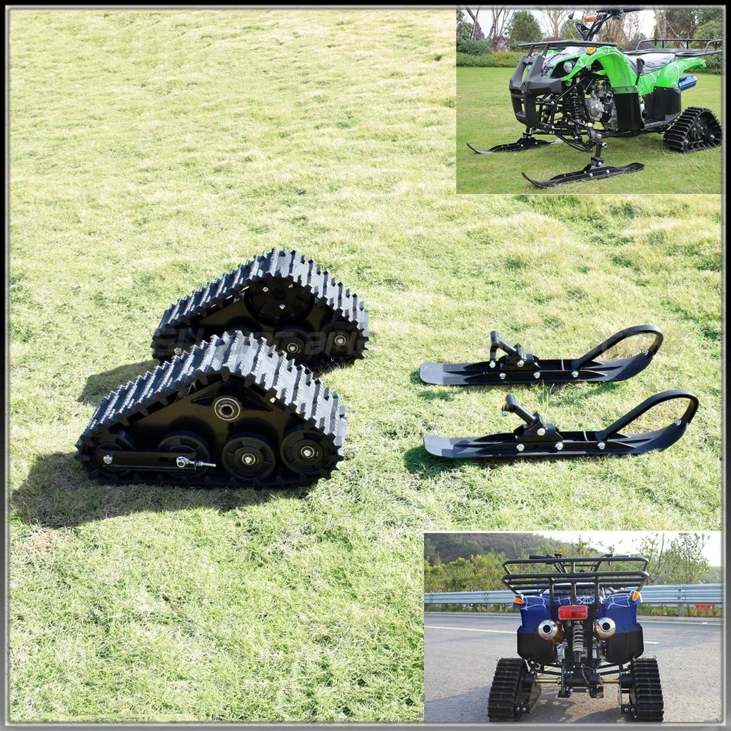Sand-Snowmobile-Tracks-With-Sled-With-Axle-Rear-Wheel-Assembly-For-ATV ...