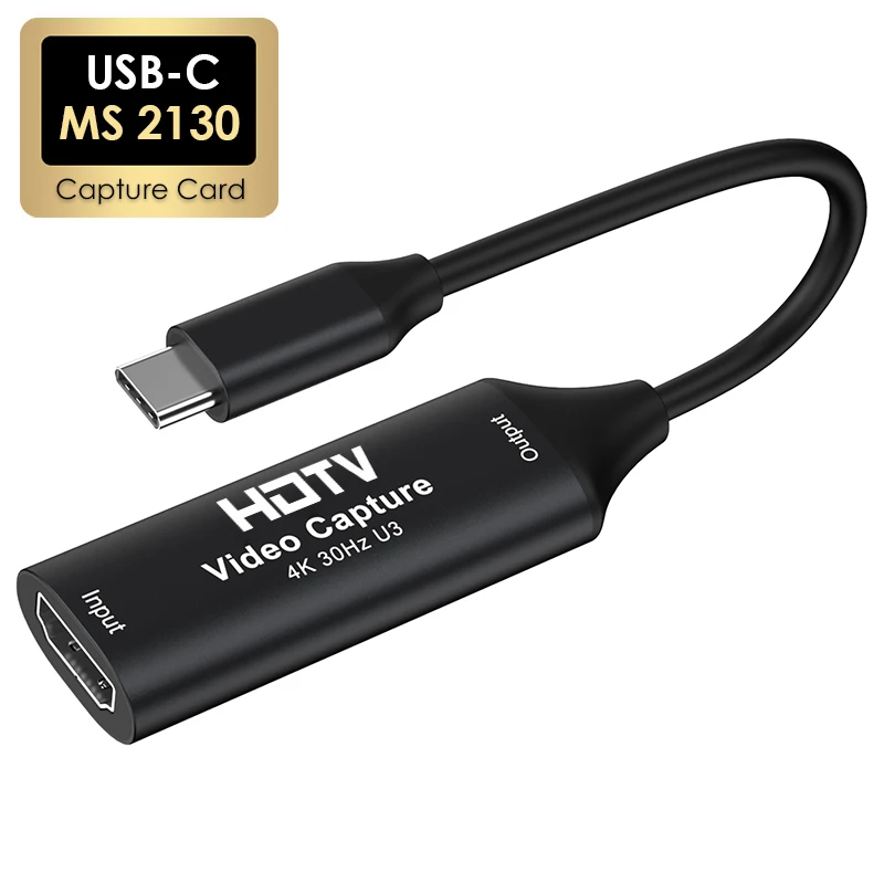 Type C USB 3.0/2.0 Video Capture Card HDTV 4K 30Hz MS2130 Game Grabber ...