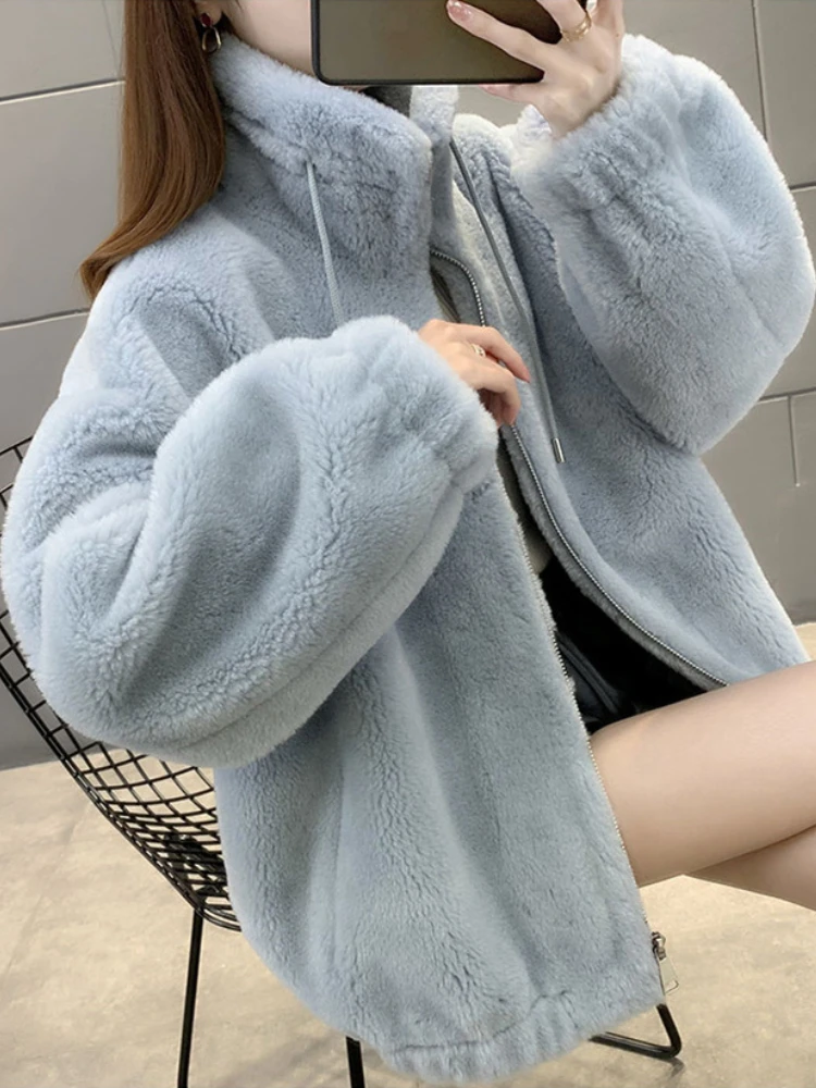 2022-New-Fashion-Wool-Grain-Fleece-Content-Fabric-Winter-Jacket-Real ...