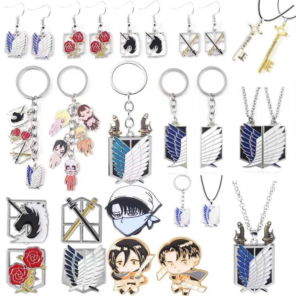 Attack On Titan Necklace Eren Key Shingeki No Kyojin Pendant Fashion ...