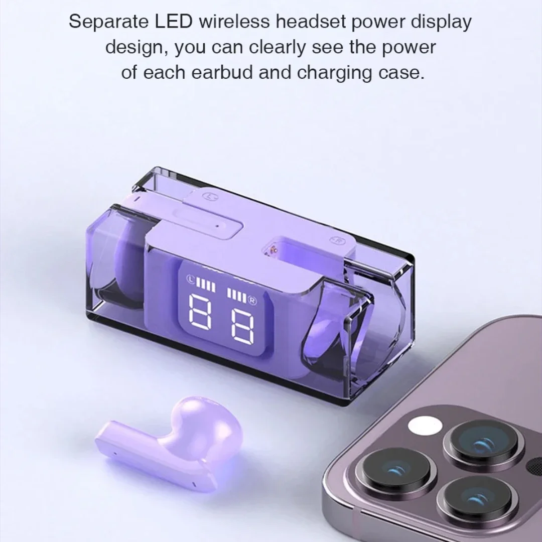 SP28-Fully-Transparent-Earphone-Bluetooth-5-3-TWS-Wireless-Headphone ...