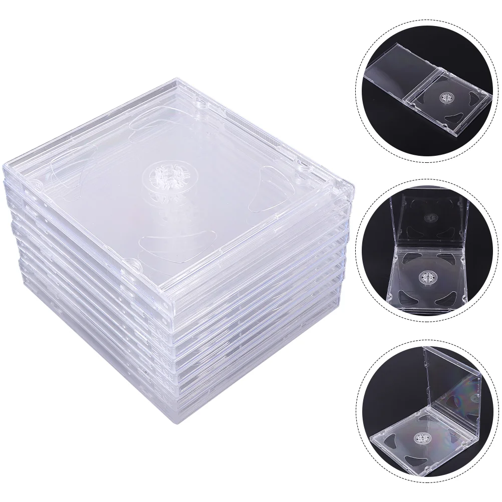 9-Pcs-Storage-Boxes-Double-CD-Jewel-Case-Clear-Cases-Transparent-DVD ...